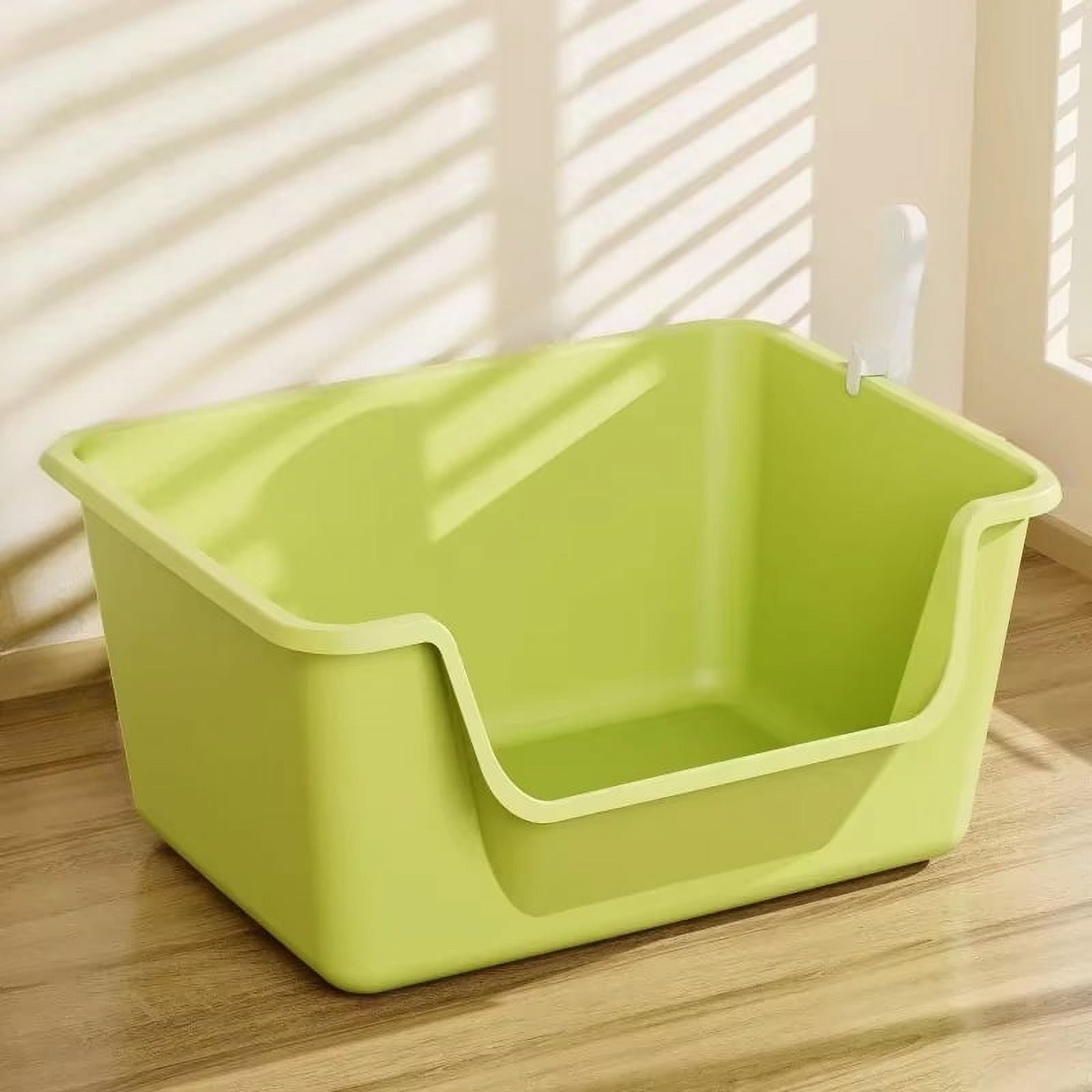 Cat Litter Box Large Capacity Semi-closed Plastic Anti-Splash Cats ...