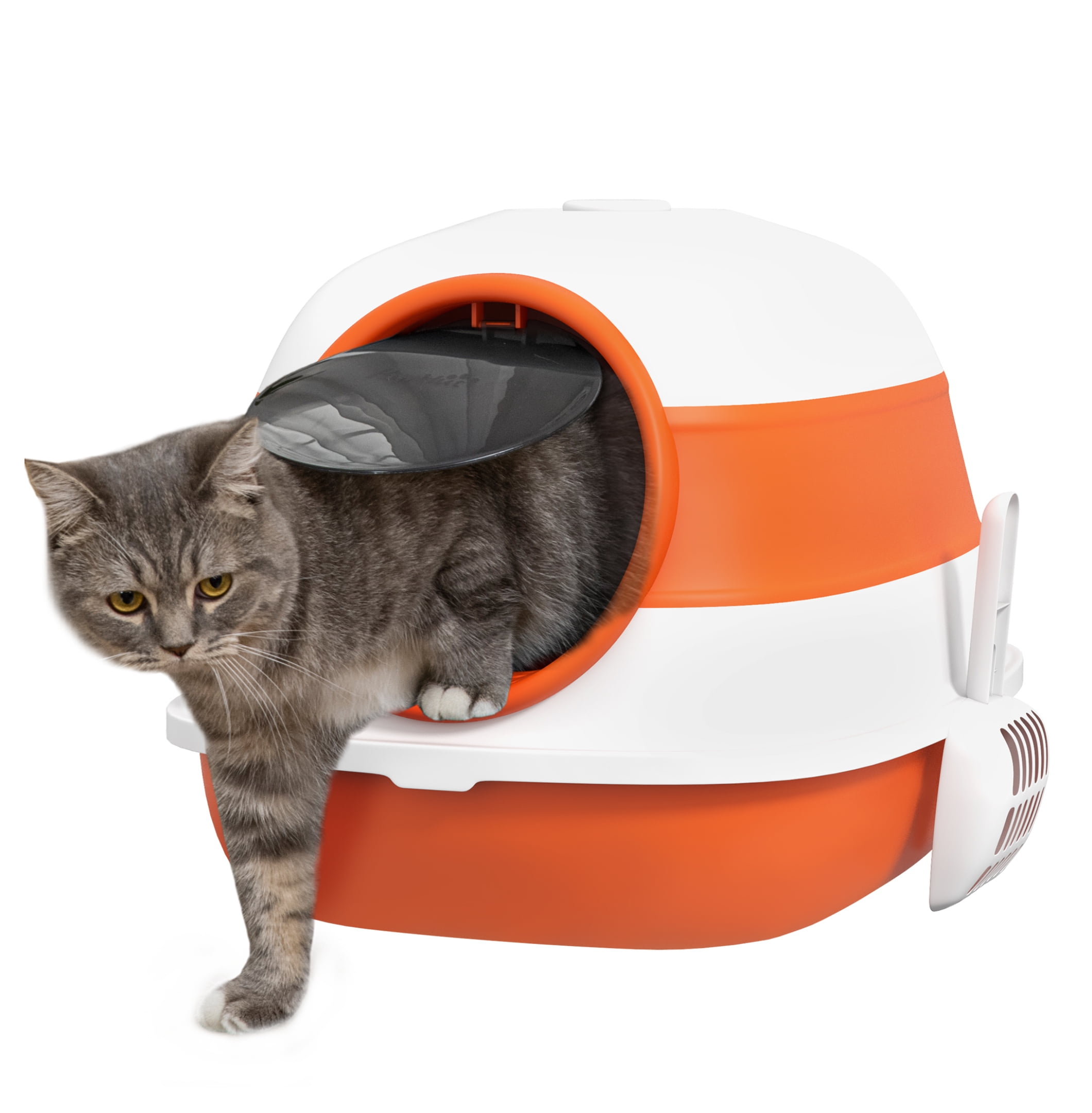 Cat Litter Box with Lid, Covered Litter Box w/ High Sides, Air ...