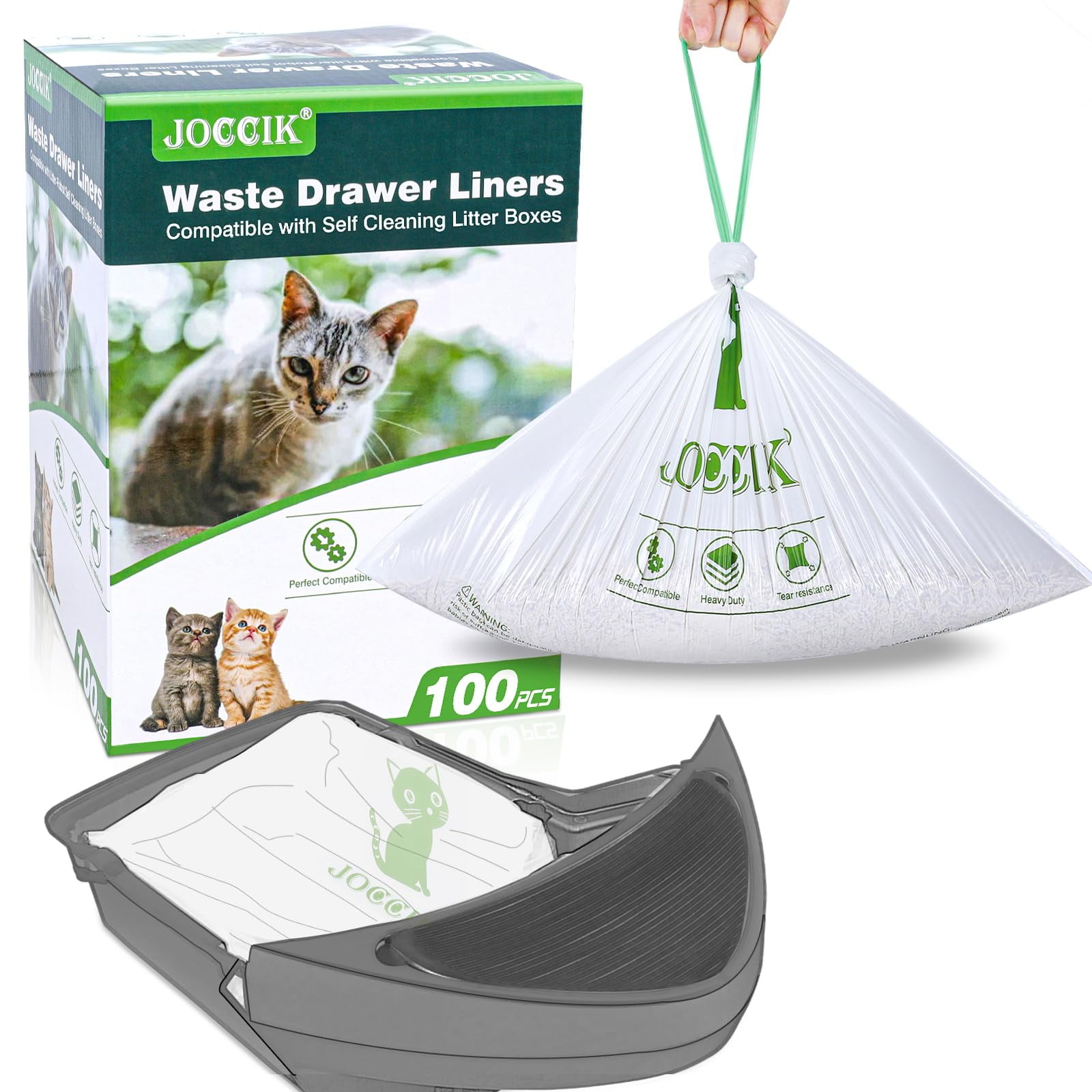 Cat Litter Box Liner Bags Compatible with Self-Cleaning Litter Box ...