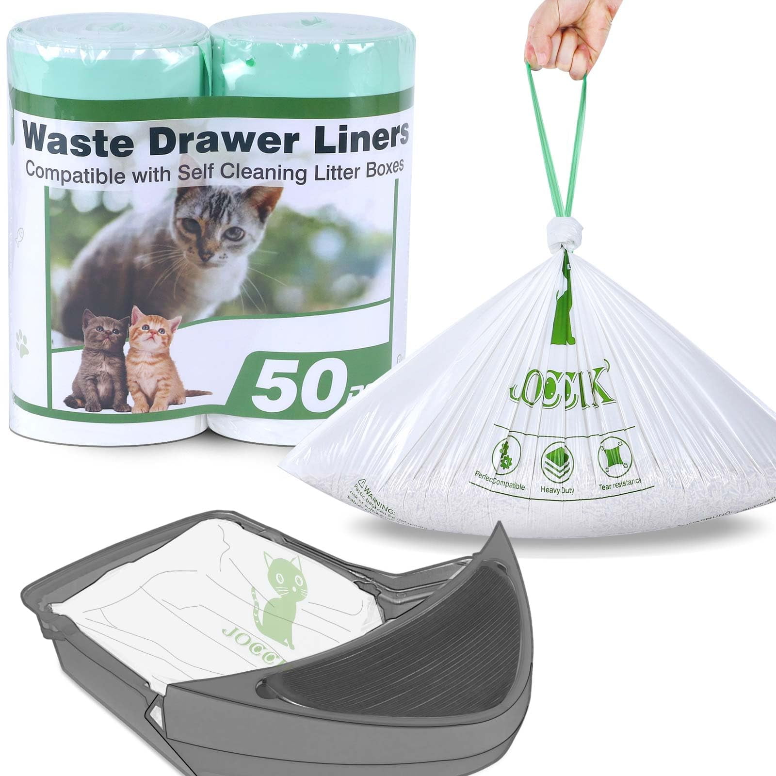 Cat Litter Box Liner Bags Compatible with Self-Cleaning Litter Box ...