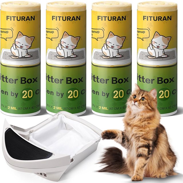 Cat Litter Box Liners Ultrathick 26 x 16 inch Heavy Duty Drawstring ...