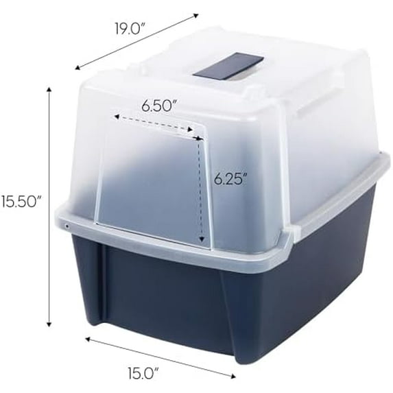 Cat Litter Box, Litter Box Enclosure with Scoop, Split Hood and Front ...