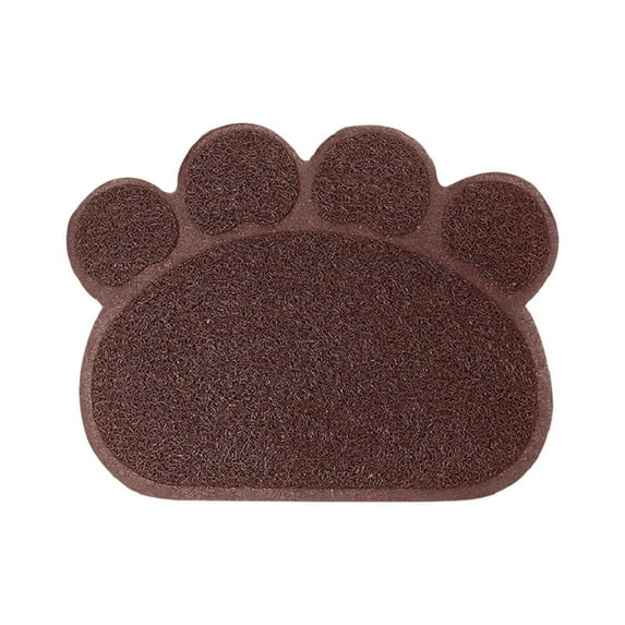 Cat Litter Box Mat, Water Resistant, Cat's Paw Shaped Kitty Litter ...