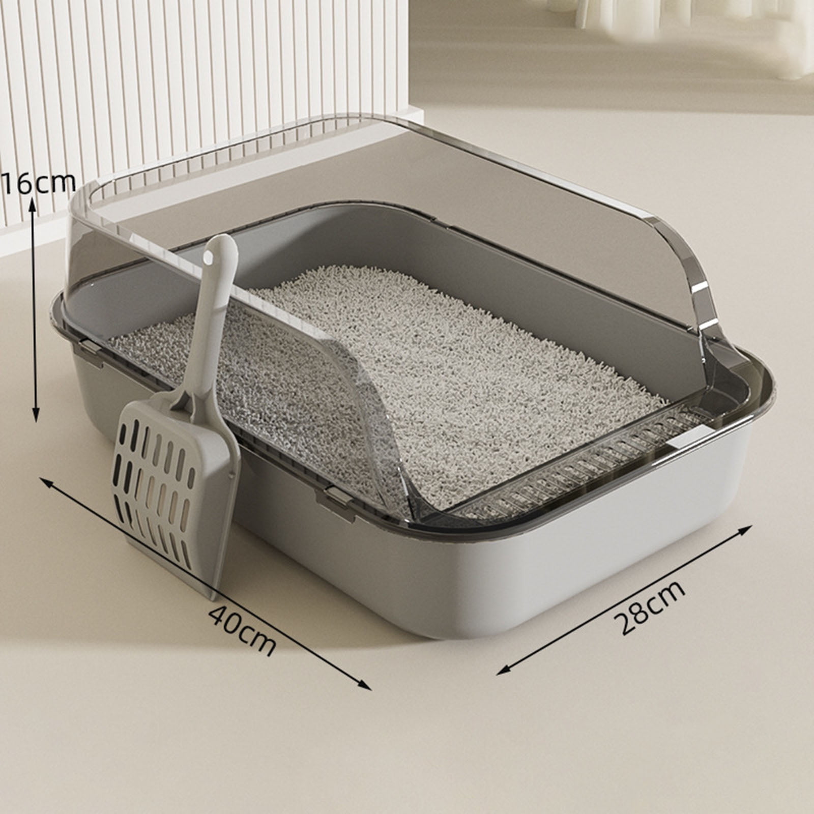 Cat Litter Box Pet Supplies Cat Sand Box Anti Splashing Cat Litter ...