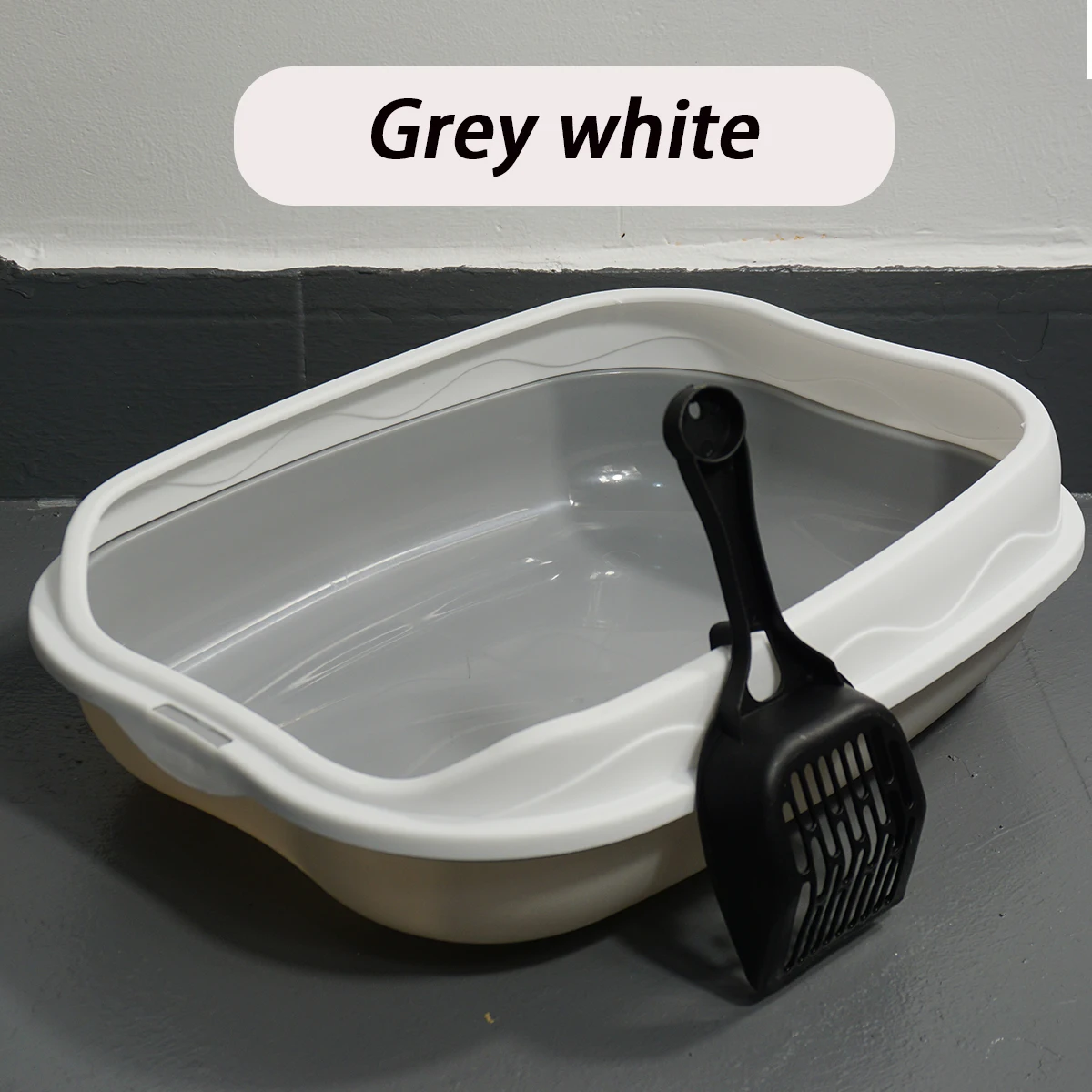 Cat Litter Box Portable Bedpan Removable Semi Closed Kitty Litter Pan Potty Toilet for Rabbit ...