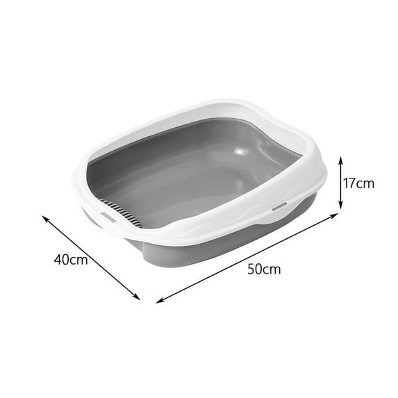 Cat Litter Box Portable Bedpan Removable Semi Closed Kitty Litter Pan ...