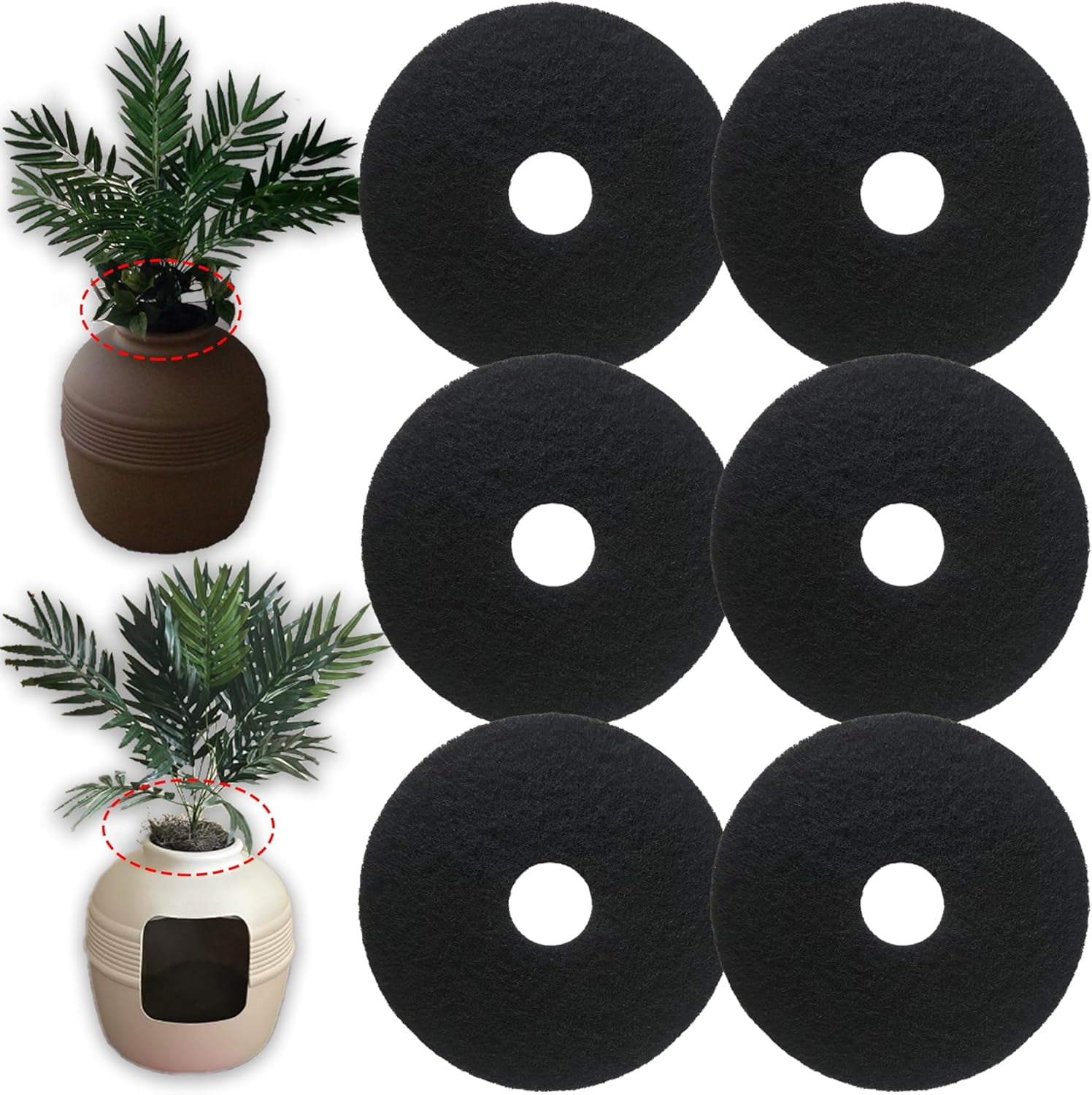 Cat Litter Box Replacement Carbon Charcoal Filters Compatible with ...