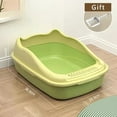 Cat Litter Box Small Size Pet Sandbox for Kitty Anti-Splash Cats Toilet ...