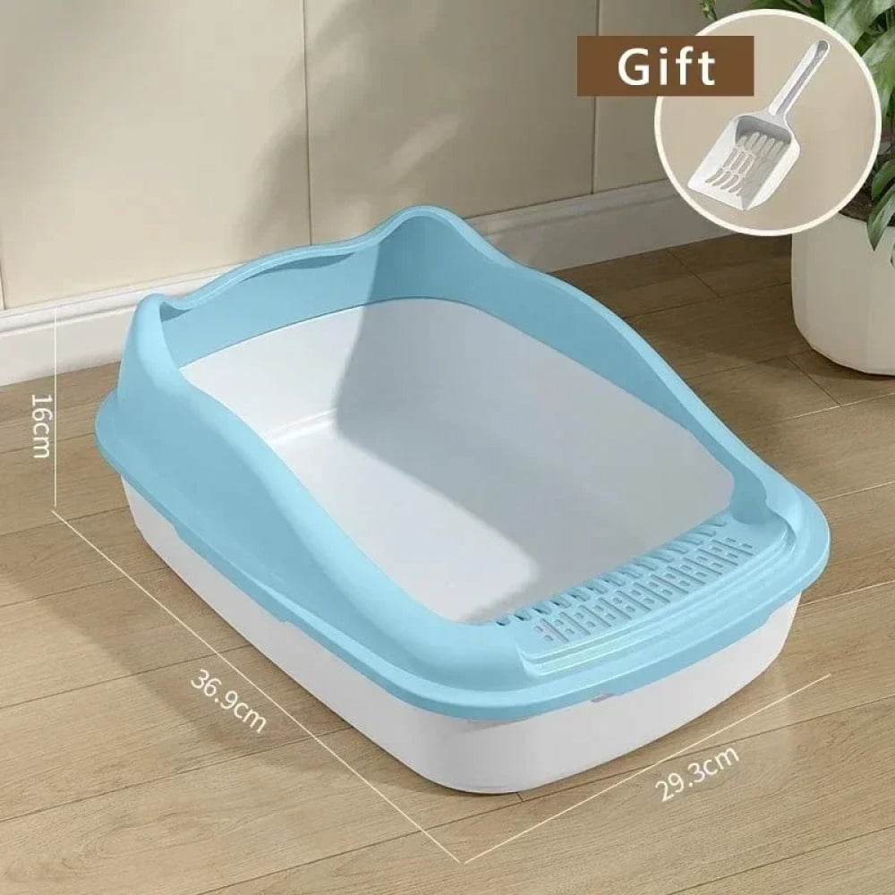 Cat Litter Box Small Size Pet Sandbox for Kitty Anti-Splash Cats Toilet ...