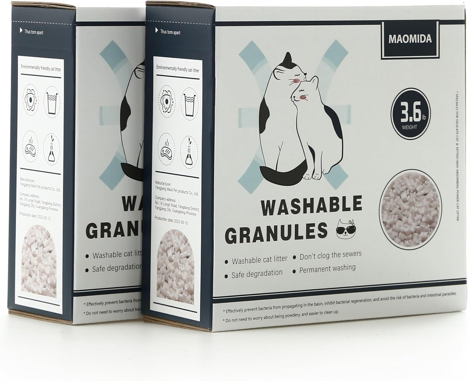 Cat Litter Box Washable Granules Refills. Compatible to Cat Genie ...
