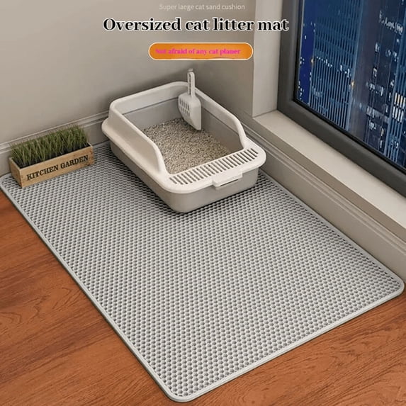 Cat Litter Mat 2-Layer Design Premium Sand Trapping Technology ...
