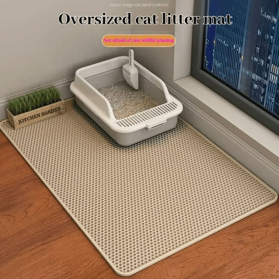 Cat Litter Mat 2-Layer Design Premium Sand Trapping Technology ...
