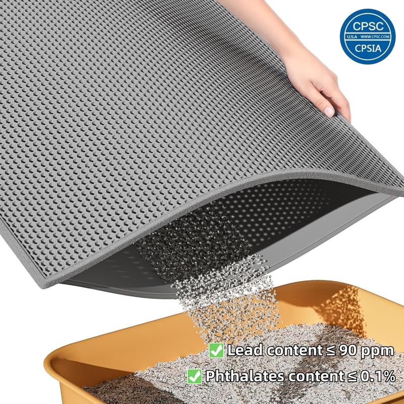Cat Litter Mat Cat Litter Trapping Mat, Honeycomb Double Layer Design ...