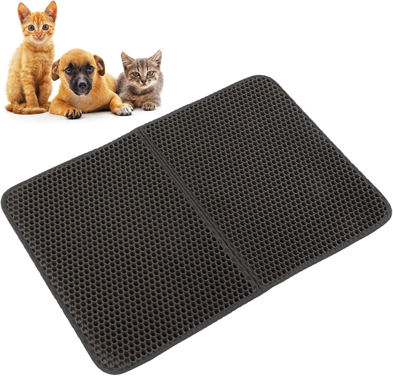 Cat Litter Mat Double Layer Washable Prevent Slip Foldable EVA Kitten ...