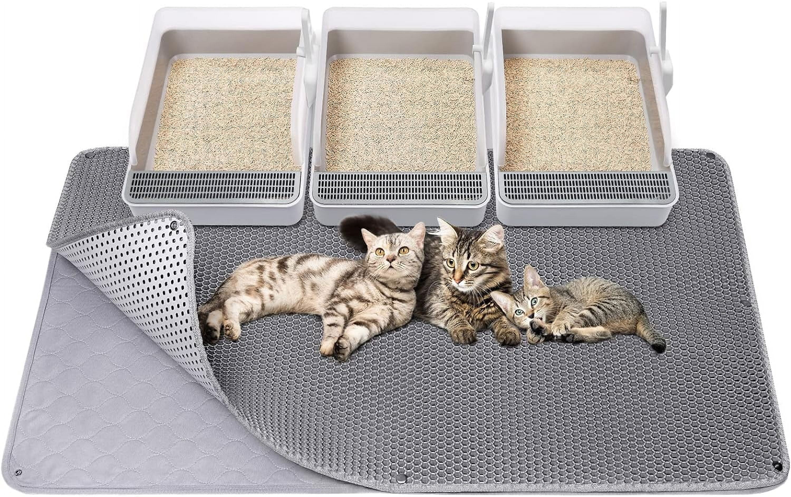 Cat Litter Mat - Extra Large XL 45"x 27" Cat Litter Trapping Mat ...