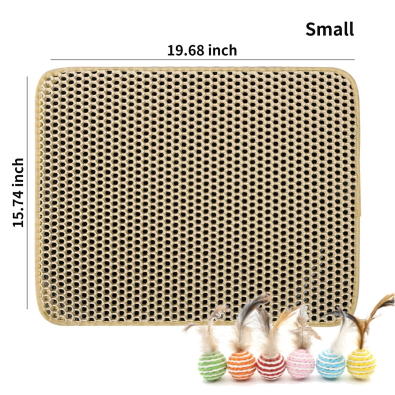 Cat Litter Mat Honeycomb Double Layer Waterproof Mat Easy to Clean ...
