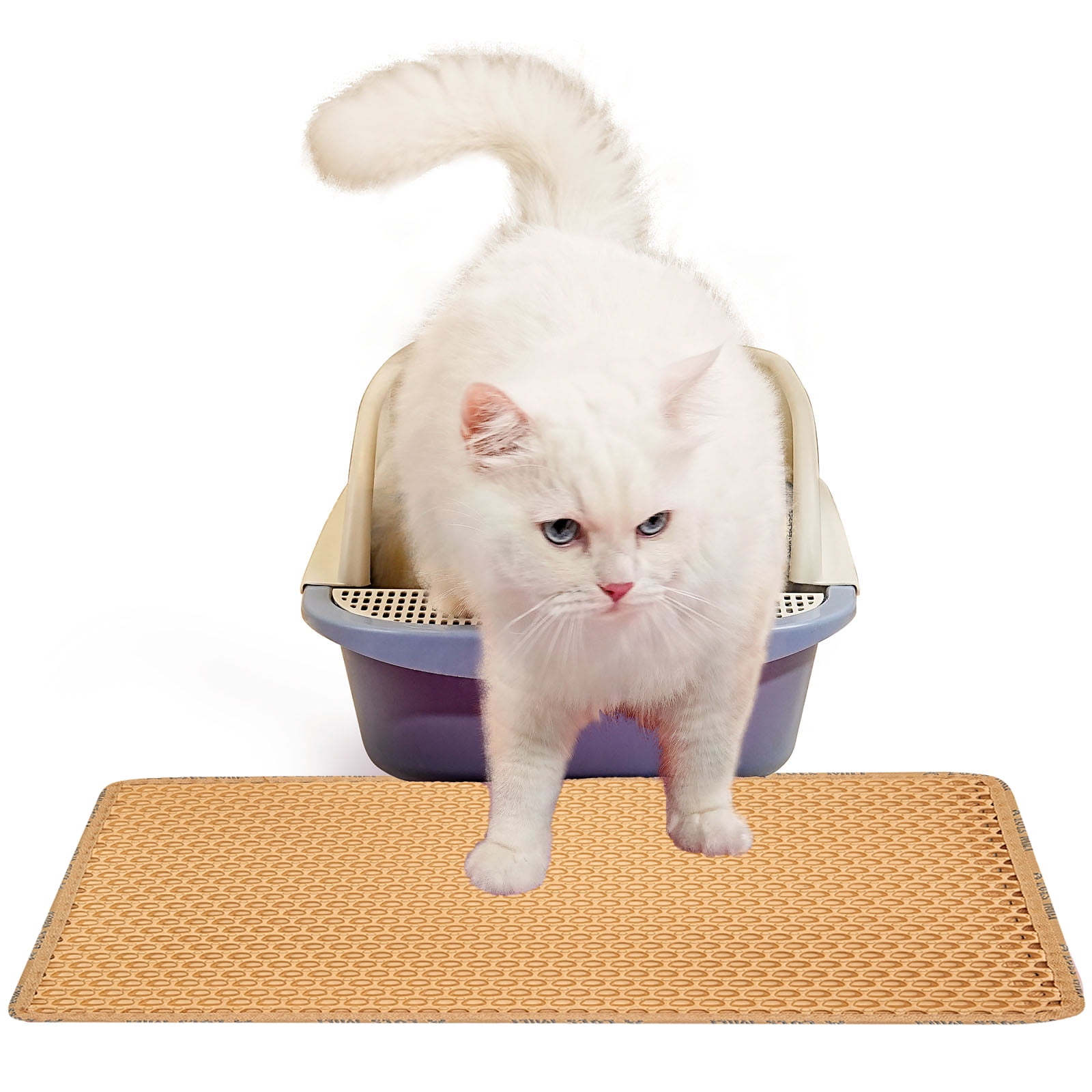 Cat Litter Mat, Kitty Litter Trapping Mat, Double Layer Mats with MiLi ...