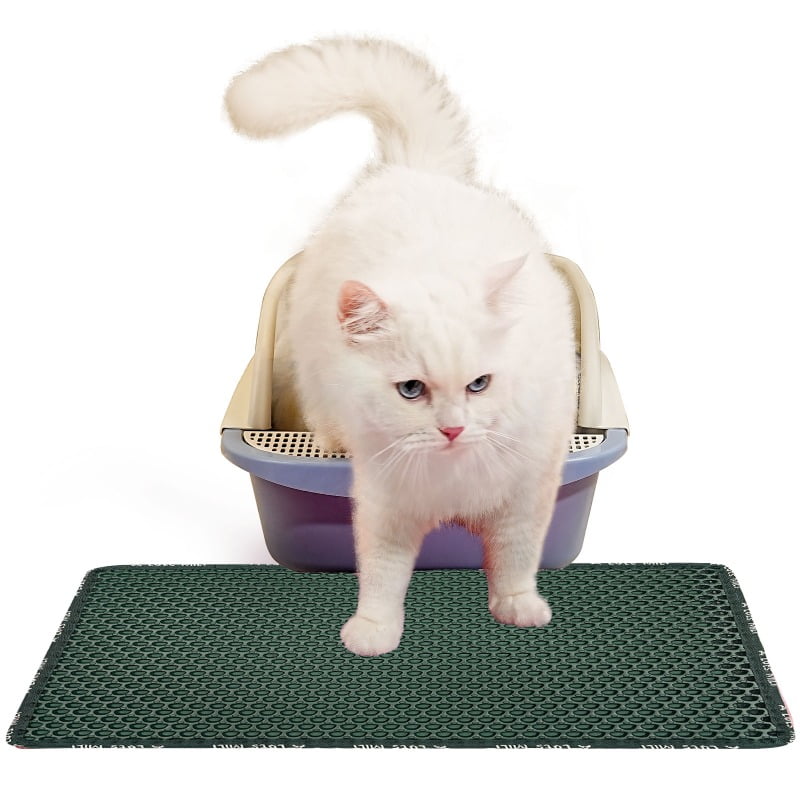 Cat Litter Mat, Kitty Litter Trapping Mat, Double Layer Mats with MiLi ...