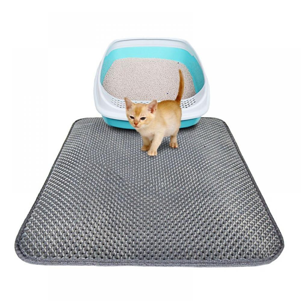 Cat Litter Mat, Litter Trapping Mat, No-Toxic Urine Waterproof ...