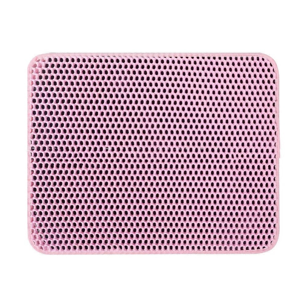 Cat Litter Mat Pet Solid Color Waterproof Cat Mat Easy Clean Scatter ...