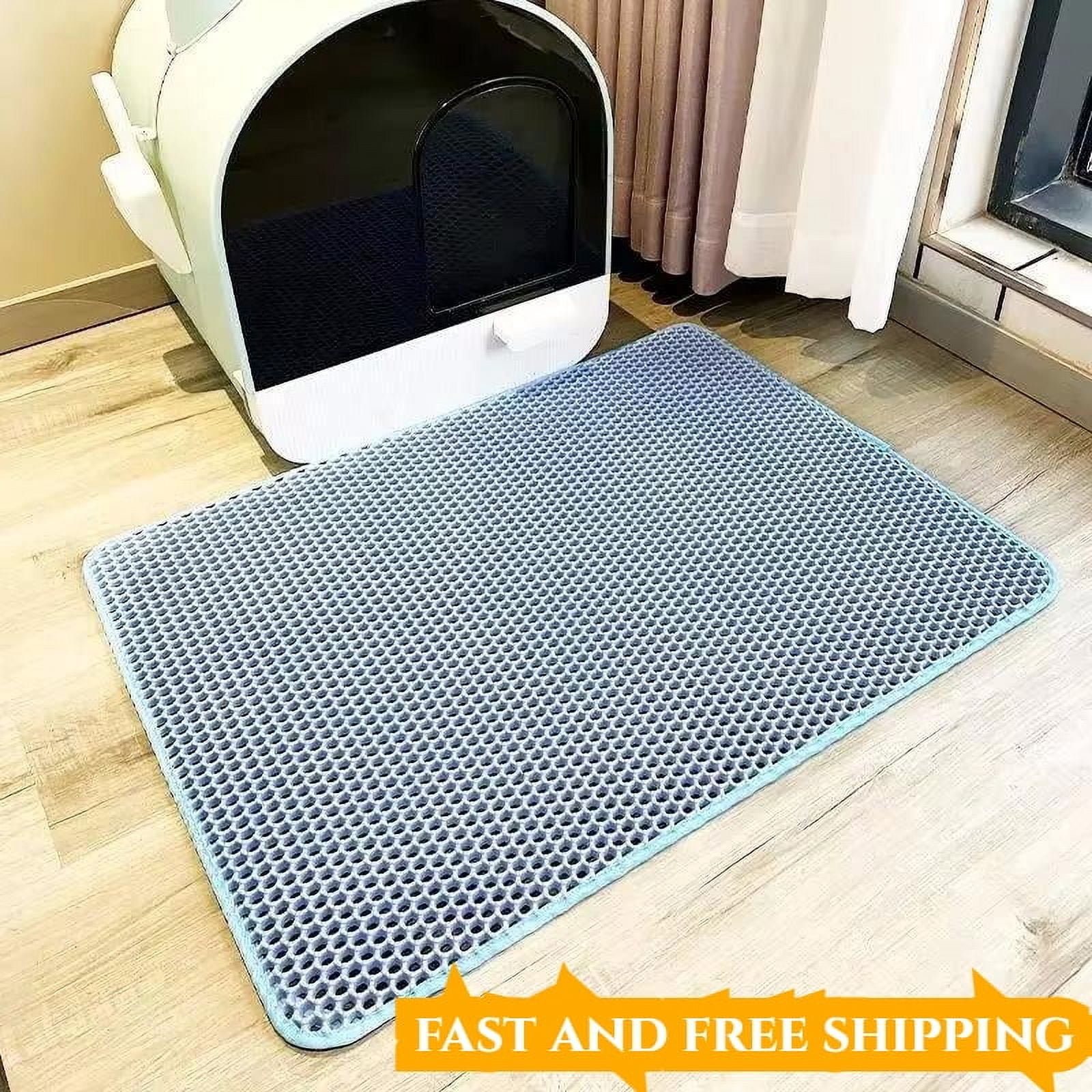 Cat Litter Mat Pet Toilet Non Slip Pet Litter Box Filter Mat Double ...