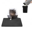 Pretty Kitty Cat Litter Mat - Small 12x16in Black Mat for Litter Box ...