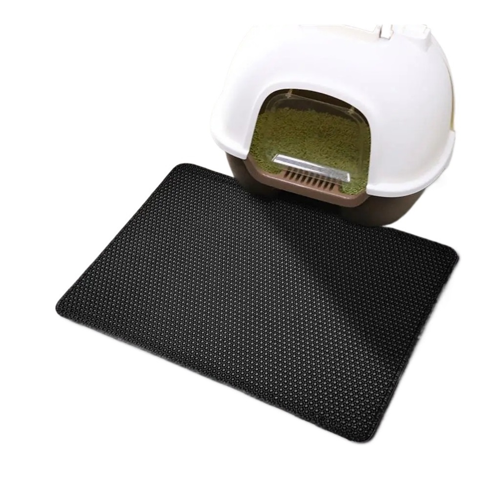 Cat Litter Mat Waterproof Urine Proof Kitty Litter Mat Honeycomb Double ...