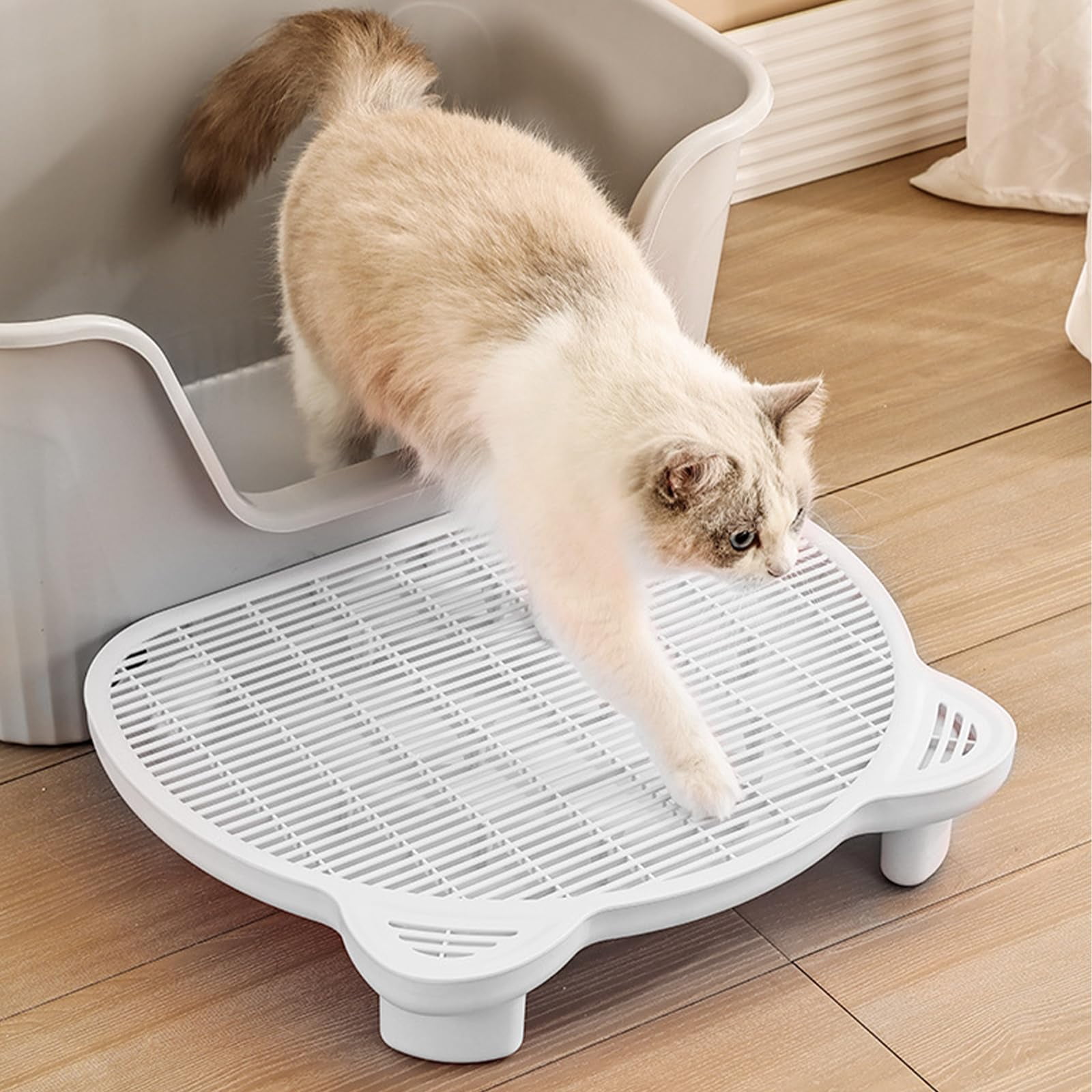 Cat Litter Mat White 3.54 inches Dual-Layer Floor Protection - Walmart.com