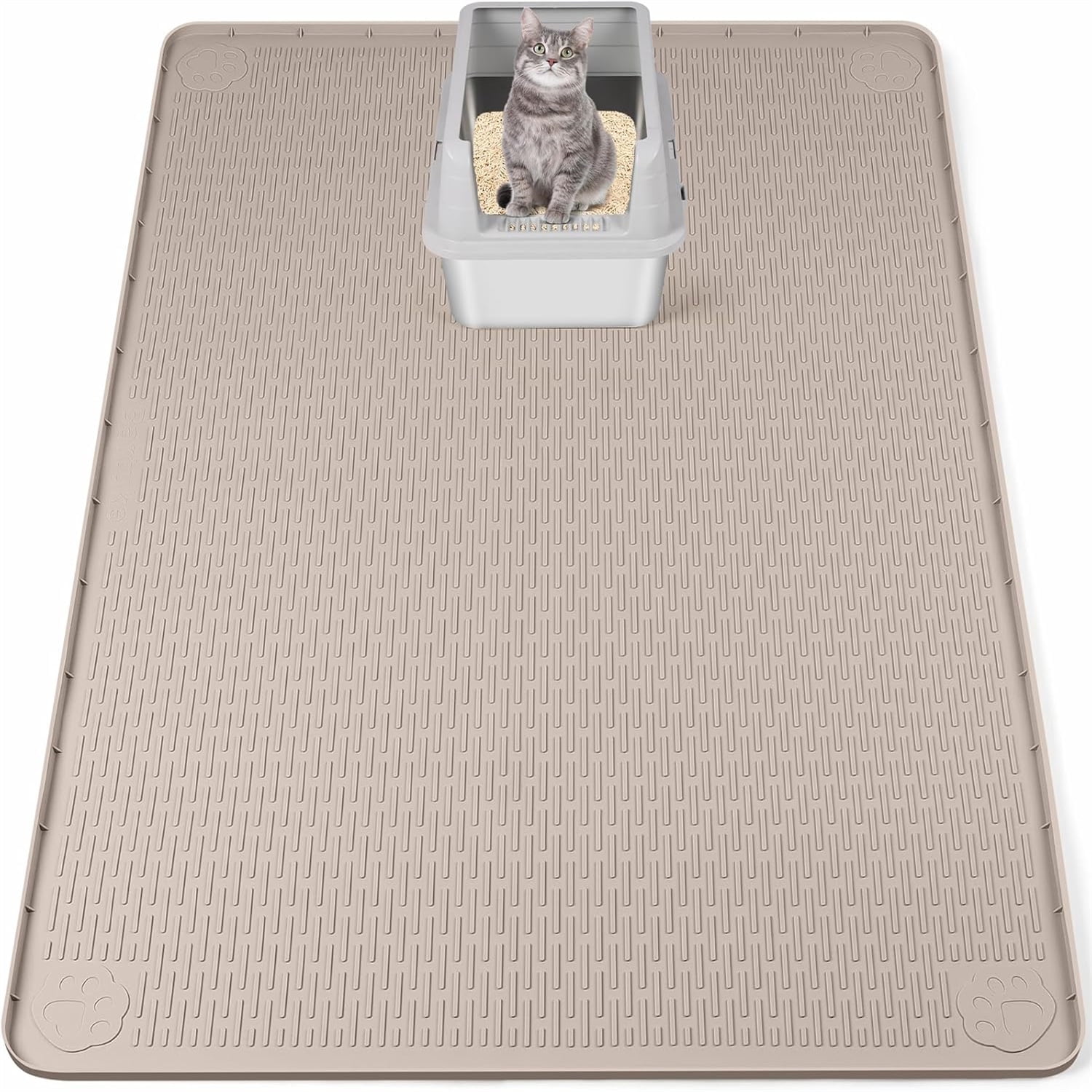 Cat Litter Mat, XXL Extra Large 50" x 35" Silicone Mat Litter Trapping ...