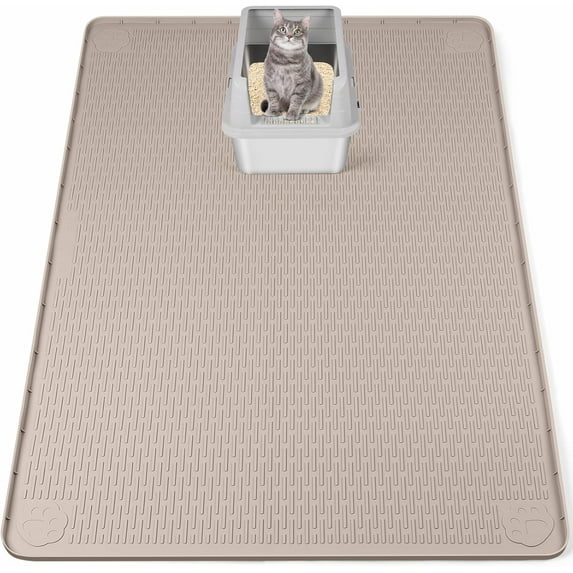Cat Litter Mat, XXL Extra Large 50" x 35" Silicone Mat Litter Trapping ...