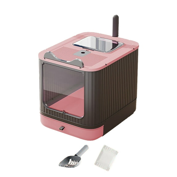 Cat Litter Pads Closed Litter Tray with Removable Lid for Cats and Dogs ...