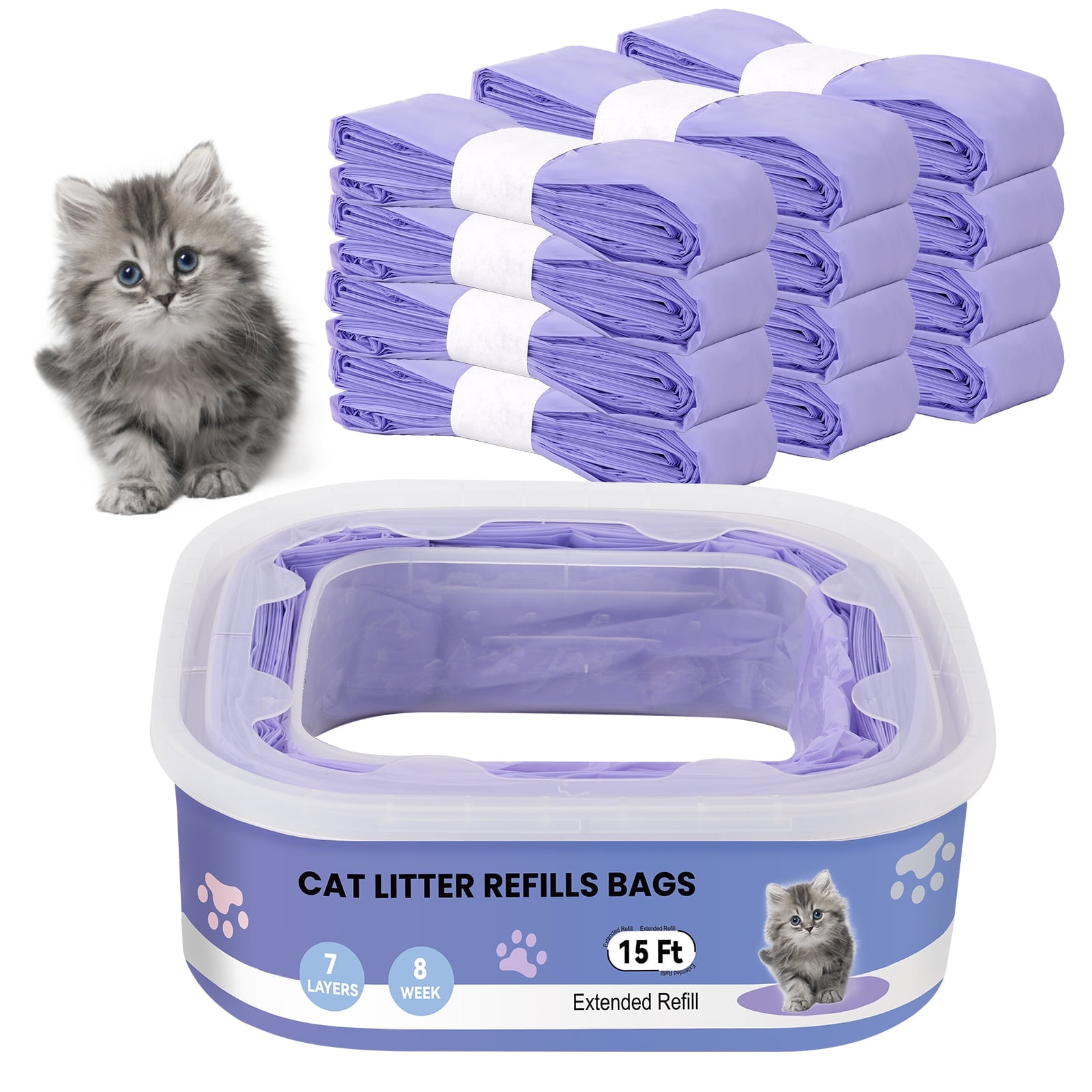 Cat Litter Refill Bags Compatible with Litter Cat Genie Standard/Plus ...