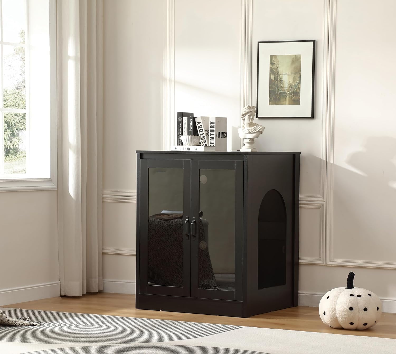 Cat Litter Robot Enclosure with Glass Cat-Observant Doors,Litter Robot ...