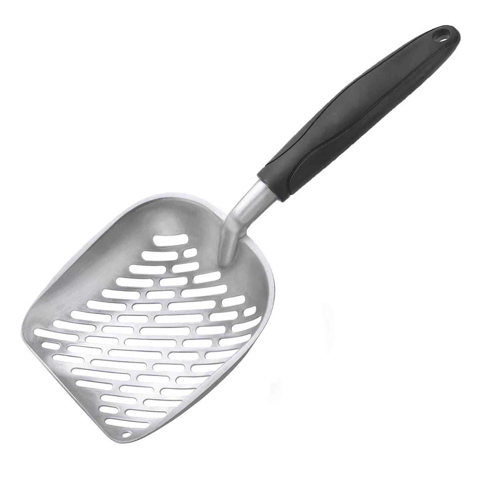 Cat Litter Scoop, Aluminum Alloy Large Slotted, Long Black Handle 1 ...