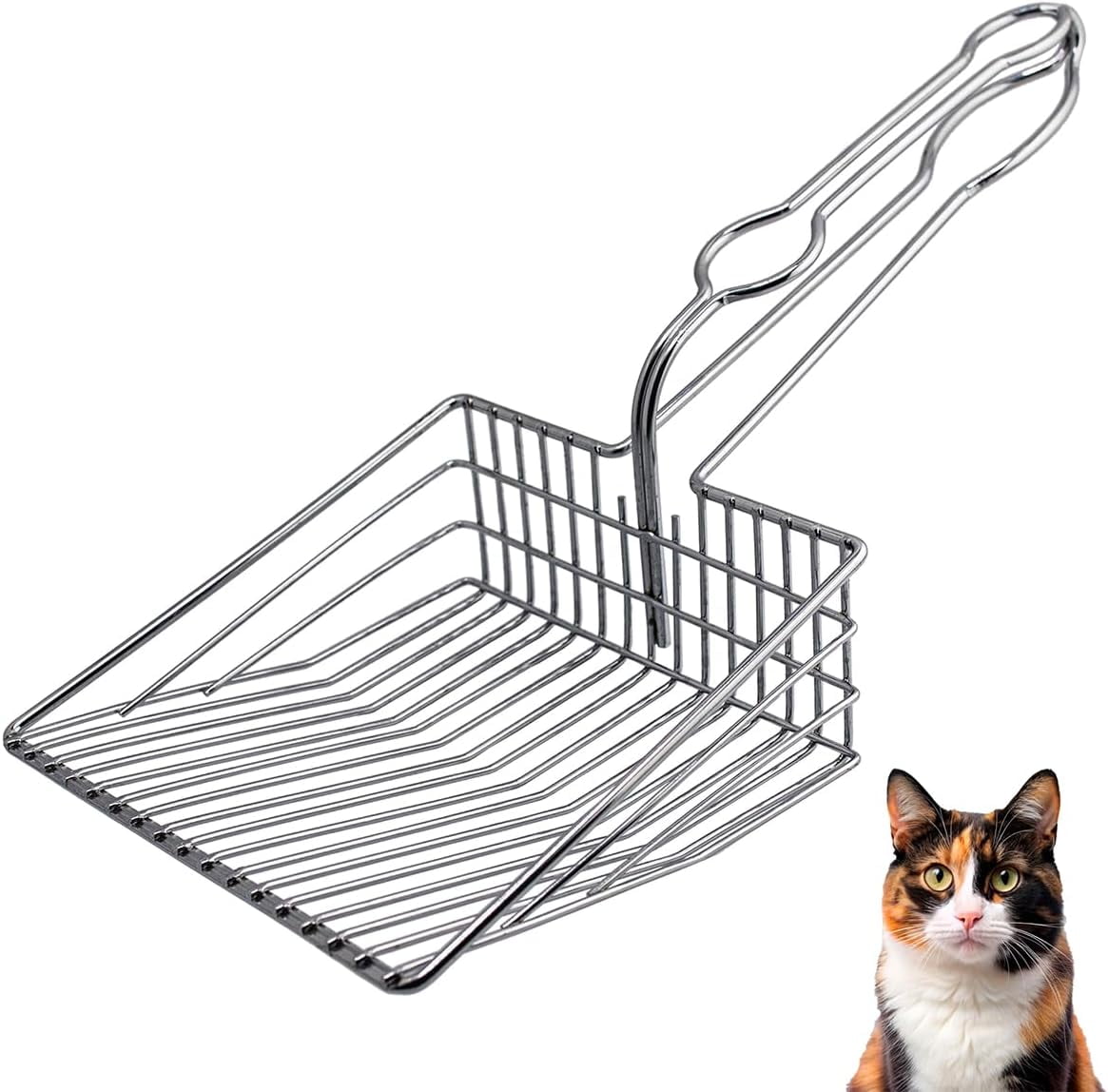 Cat Litter Scoop - Extra Large Heavy Duty Metal Kitty Litter Scoop ...