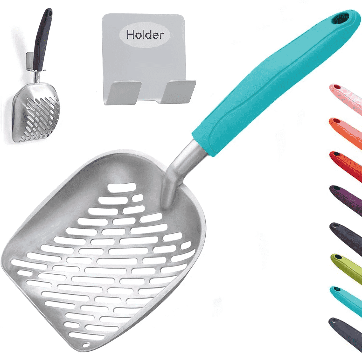 Heavy Duty Cat Litter Scoop, Deep Shovel Sifter, Long Handle, All ...