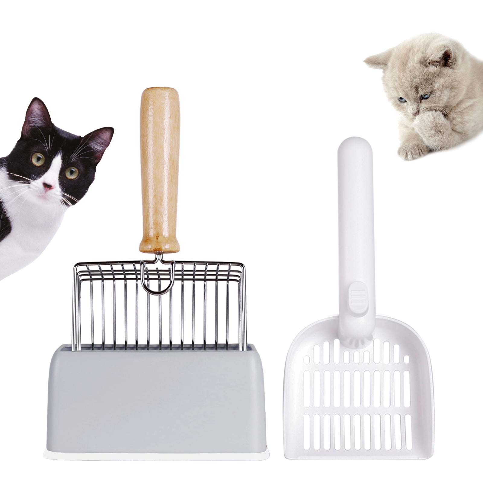 DuoBaorom Speed Sifter Heavy Duty Metal Cat Litter Scoop with Solid ...