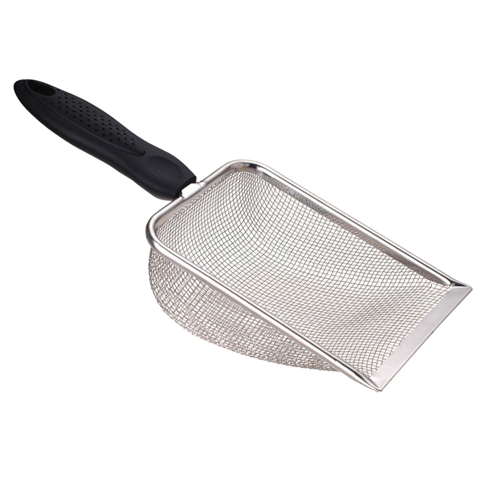 Cat Litter Er Stainless Steel Sifter Deep Er Sifting With Wood Handle Metal Kitty Litter Er