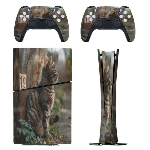 Cat Looking Into The Distance PS5/PS5 Slim Digital Disc Skin Sticker ...