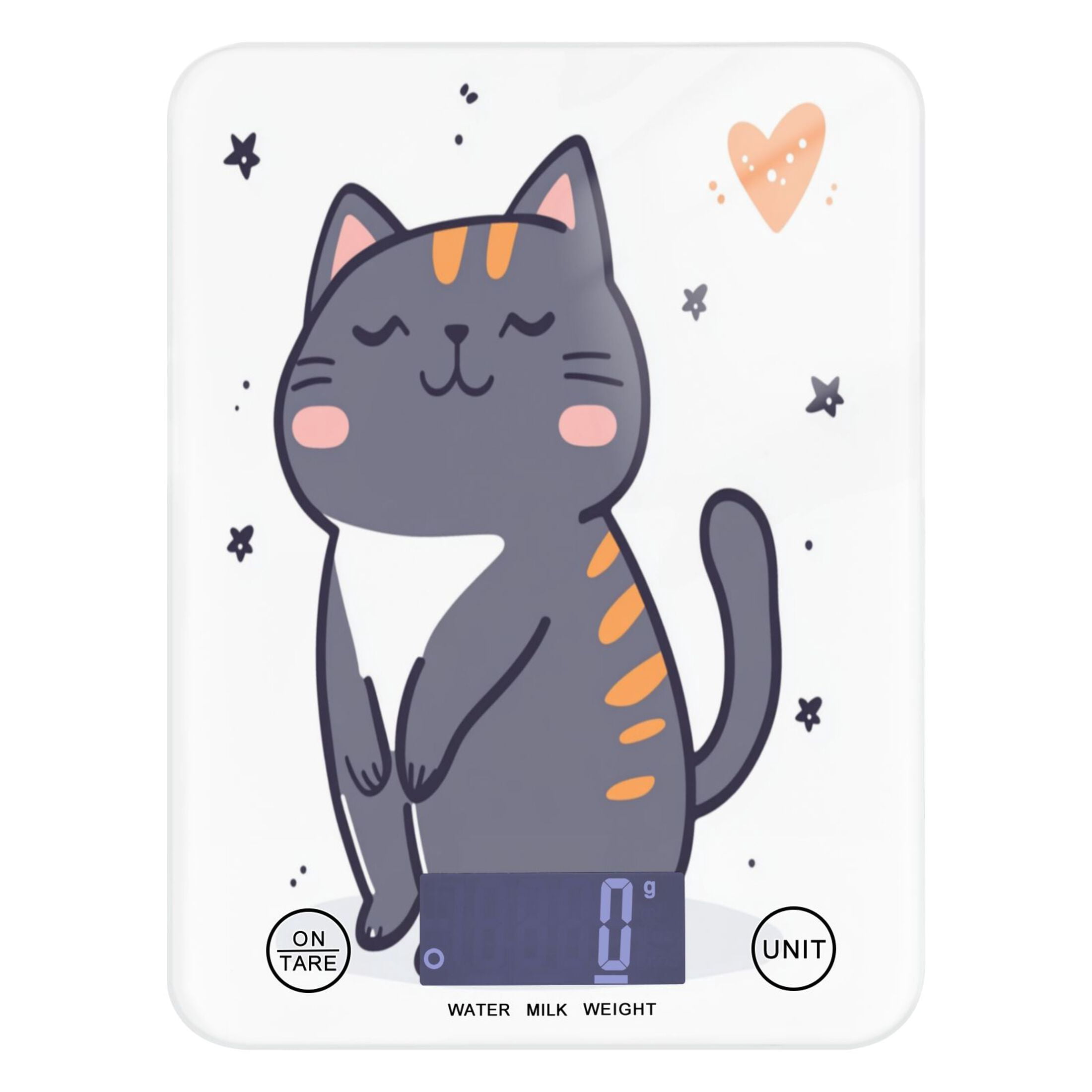 Cat Looking Up at The Sky Food Scale Digital Kitchen Scale Waterproof ...