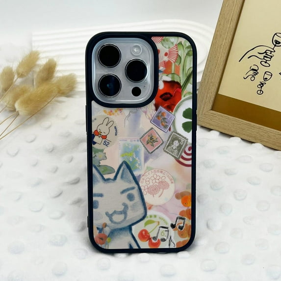 Cat Lover Cute Art Illustration Adorable Pet Portrait with iPhone 17 to ...