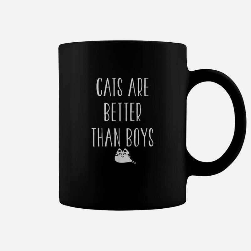 Cat Lover Funny Gift Cats Are Better Than Boys Coffee Mug - Walmart.com