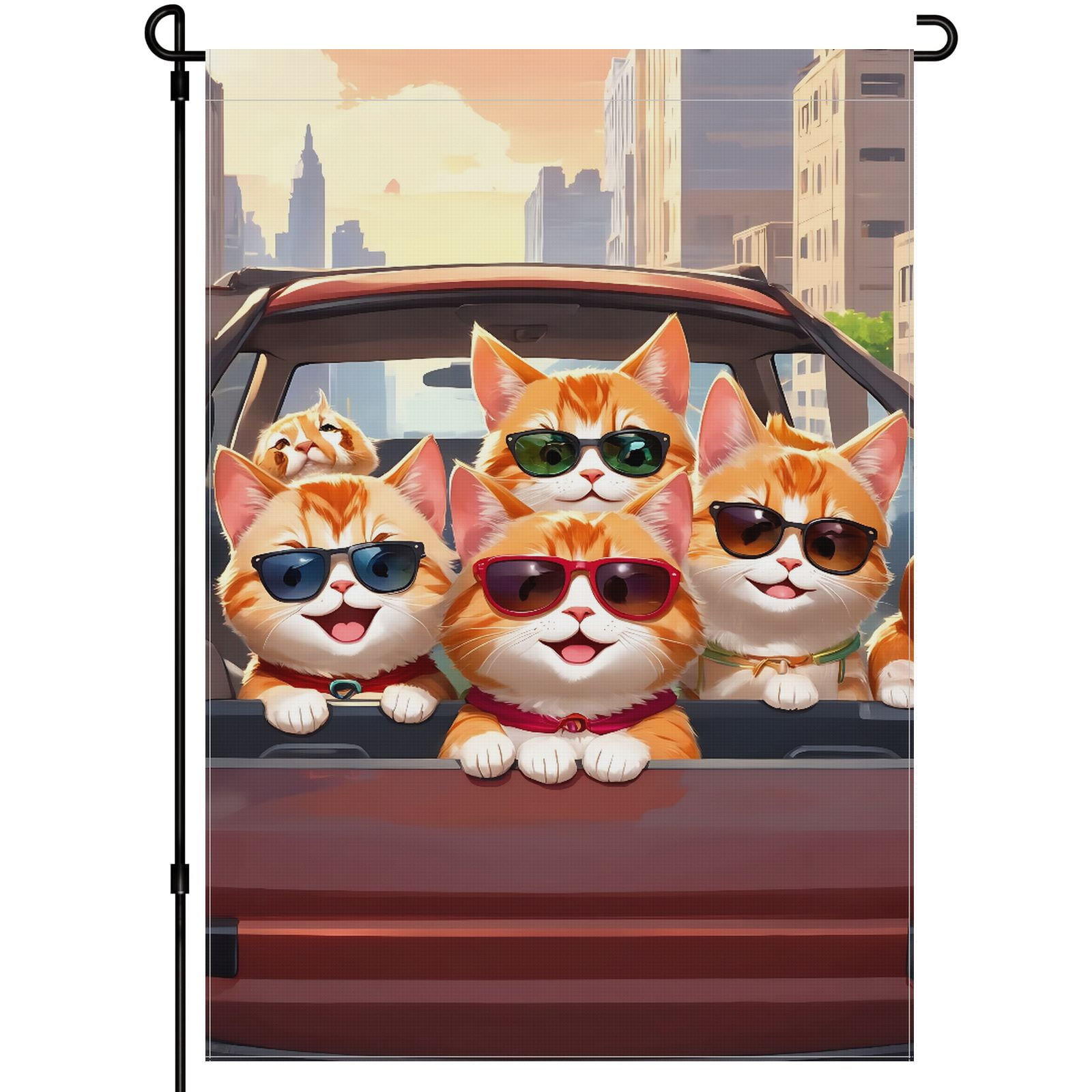 Cat Lover Garden Flag for Outdoor, for Farmhouse House Balcony Porch ...