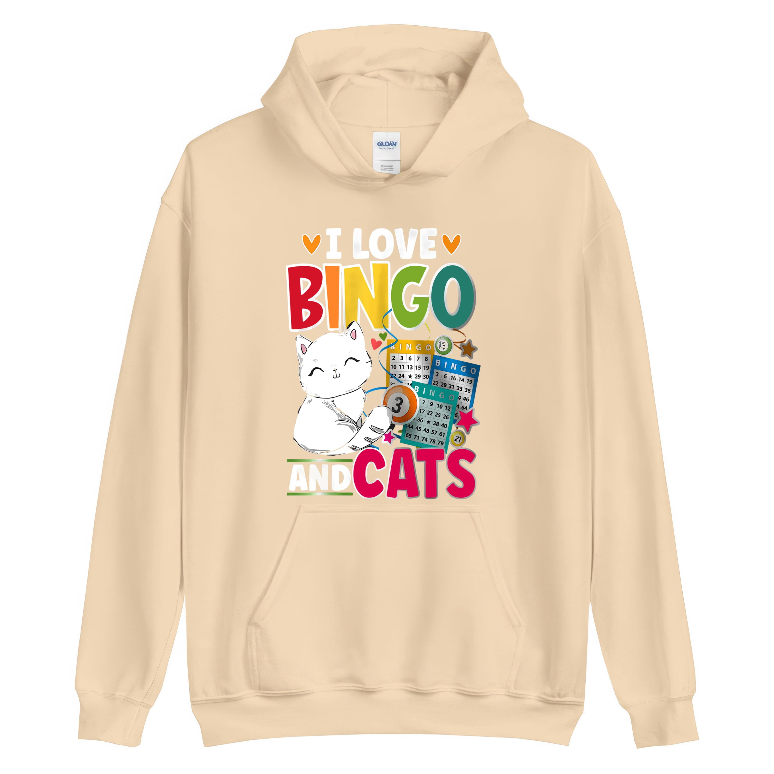 Cat Lover I Love Bingo And Cats Hoodie for Men and Women Gambling Gift Idea - Walmart.com