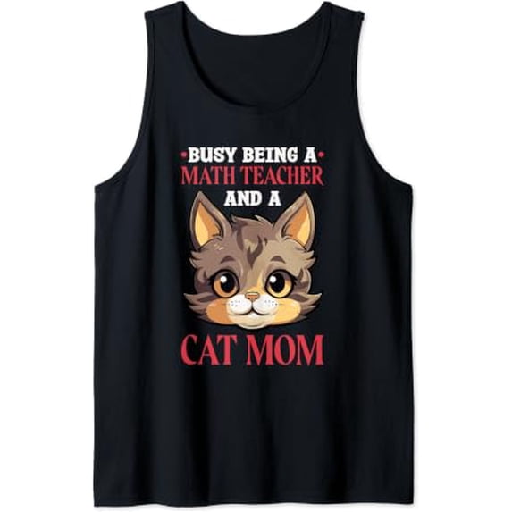 Cat Lover Math Teacher For Mathematician Tank Top Size S-3XL - Walmart.com