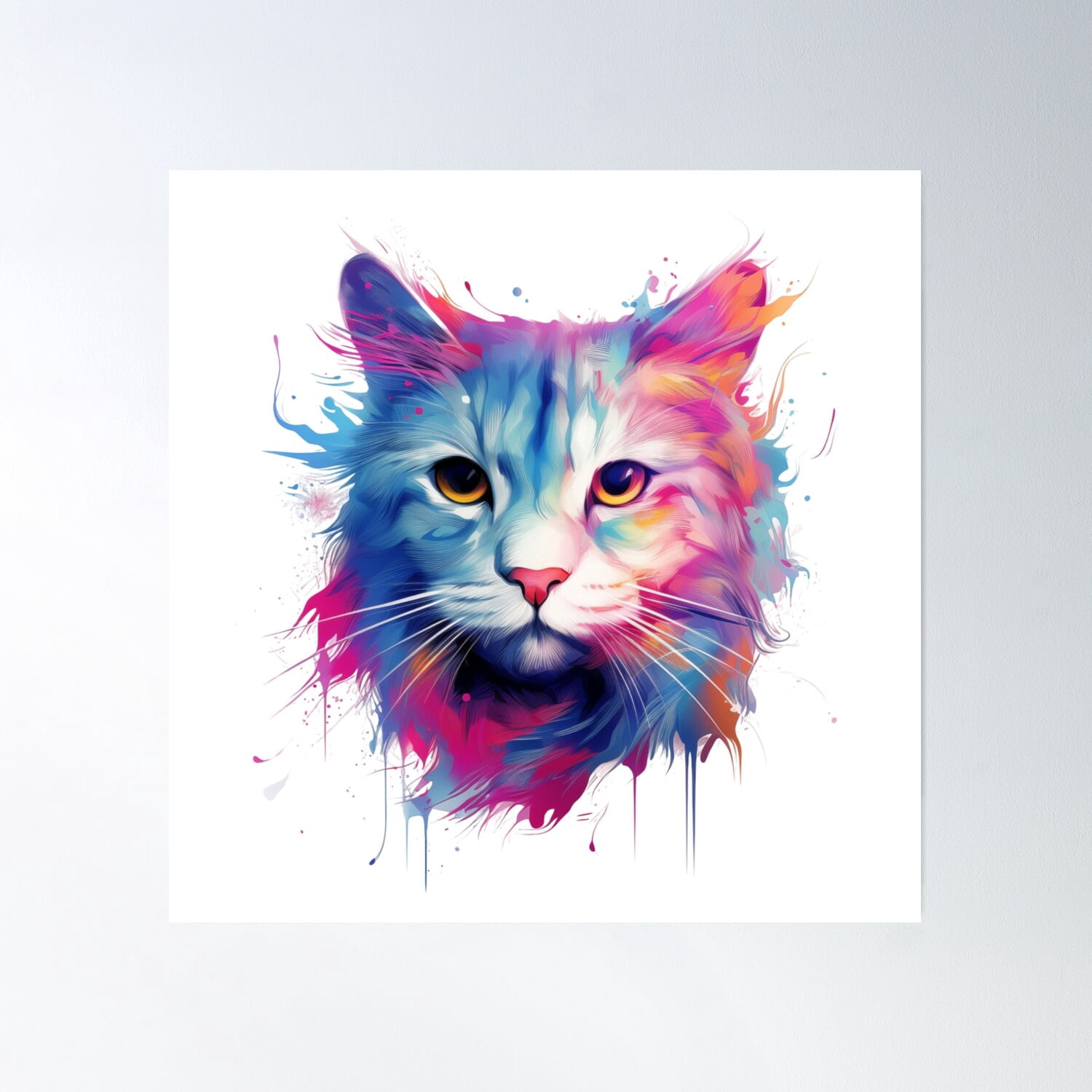 Cat Lover Poster Wall Art, Modern Wall Decor, 30x30 UNFRAMED - Walmart.com