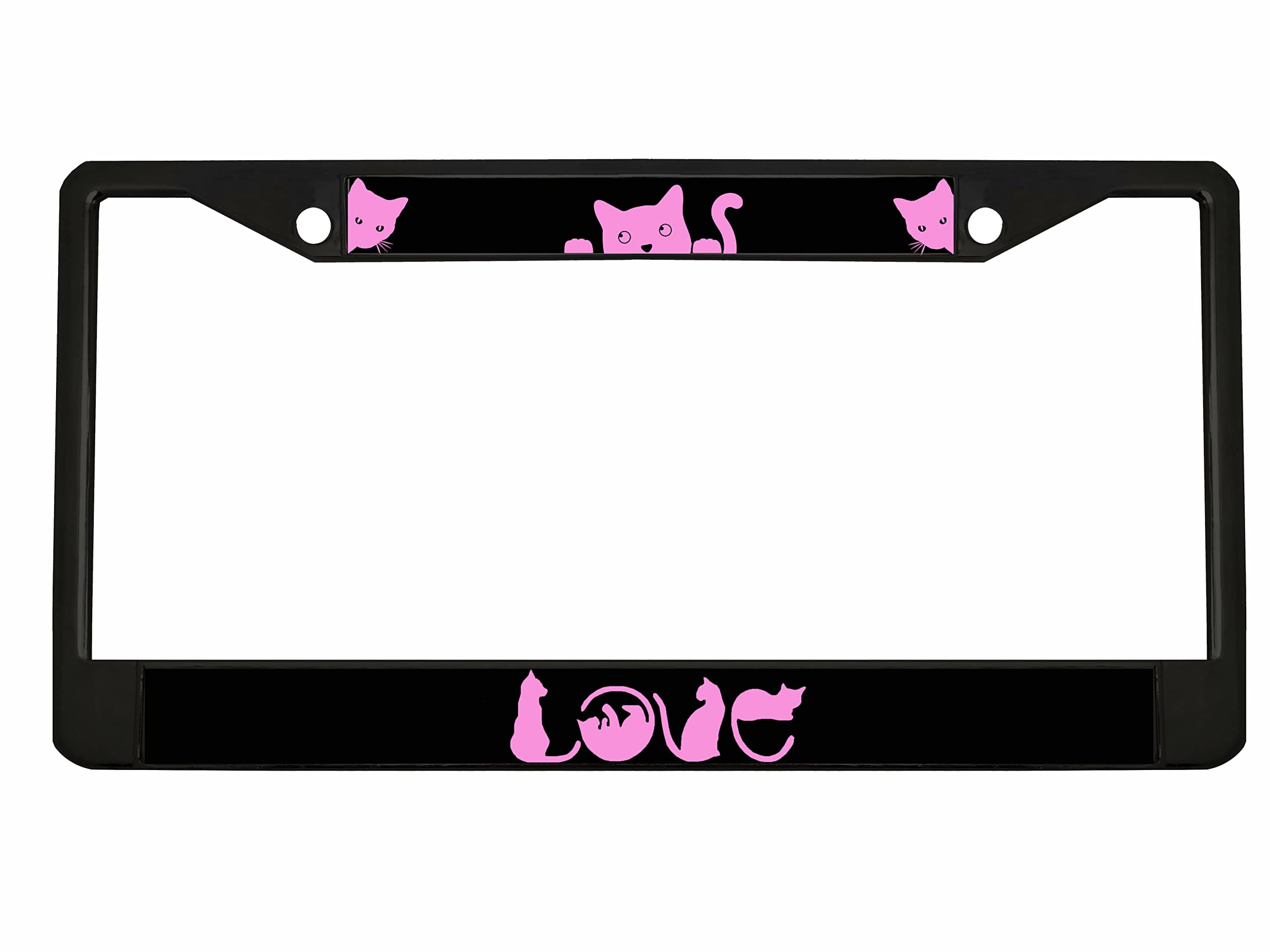Cat Lover Style Metal License Plate Frame Personalized/Car Accessories ...