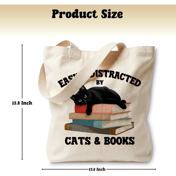 Cat Lover Tote Bag for Women, Canvas Bag for Women Vacation Womens Work ...