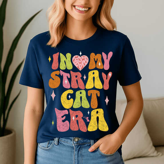Cat Lover Tshirt, Stray Cat Rescue Tee, In My Stray Cat Era Shirt ...