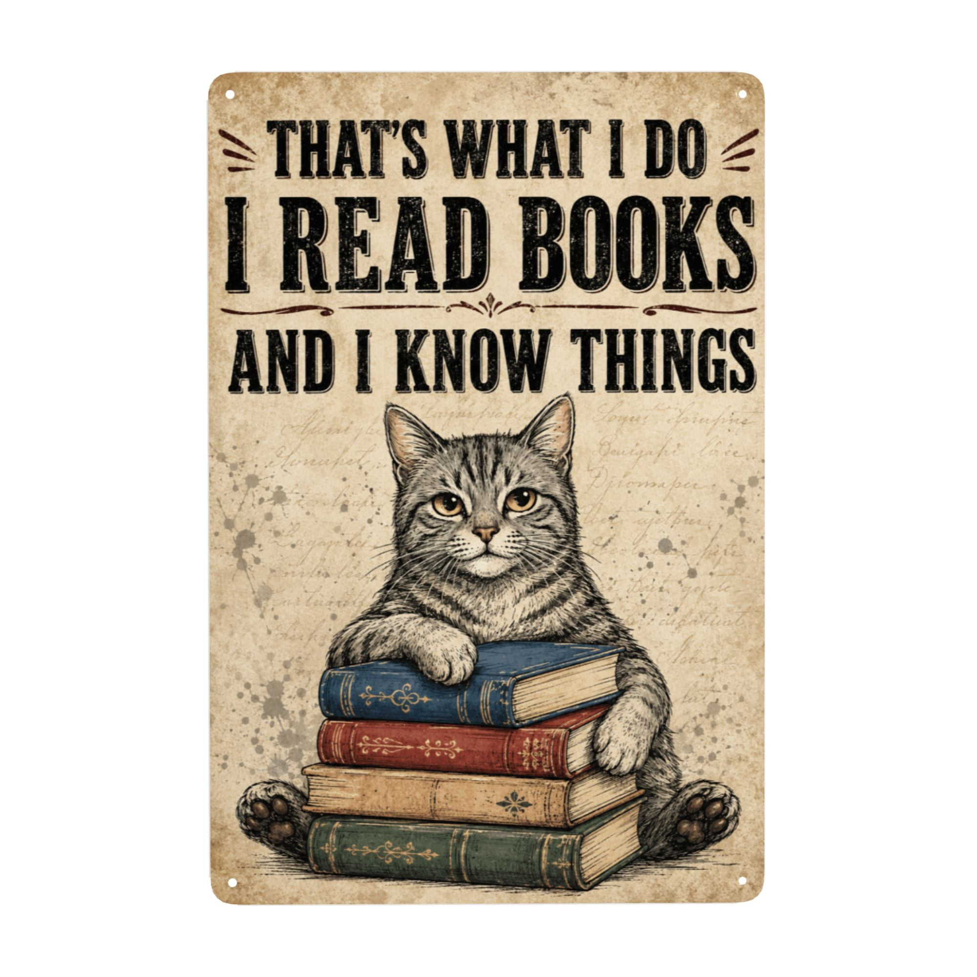 Cat Lover Vintage Metal Tin Sign Wall Decor, 8 x 12 Inch, for Home Cafe ...